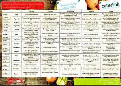 School Meals - Bonneville Primary School